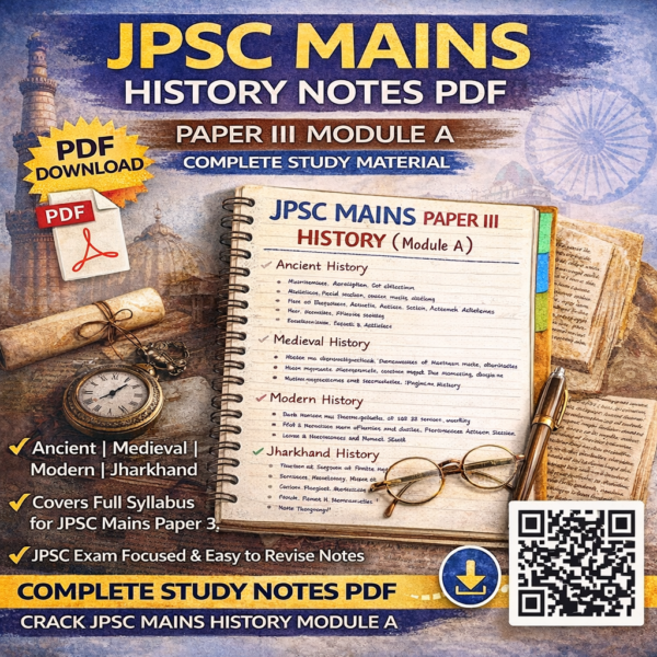 JPSC Mains History (Paper III) – Ancient, Medieval, Modern + Jharkhand ...